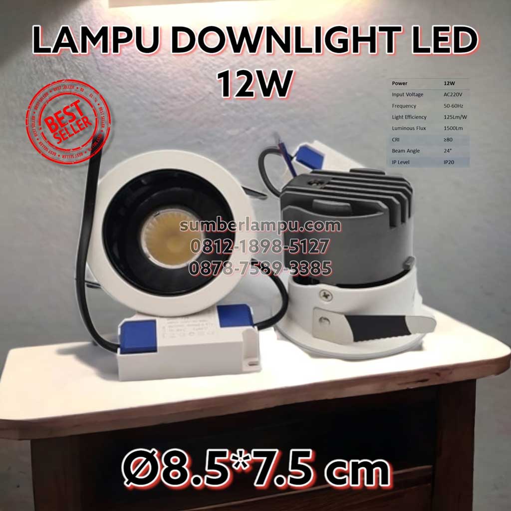 JUAL Lampu Downlight Bridgelux 12W Terbaru | Sumber Lampu